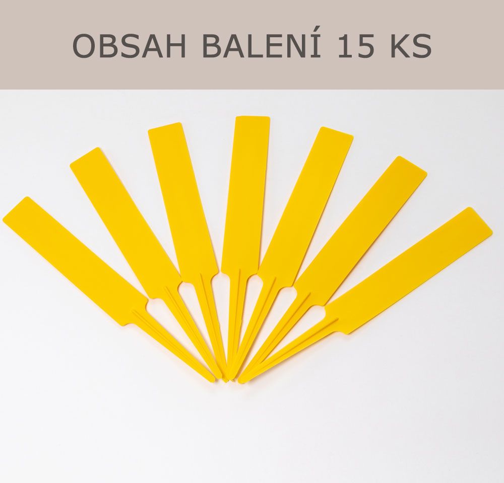 Menovky zapichovcie žltá (15 ks) - žltá | Osej.cz